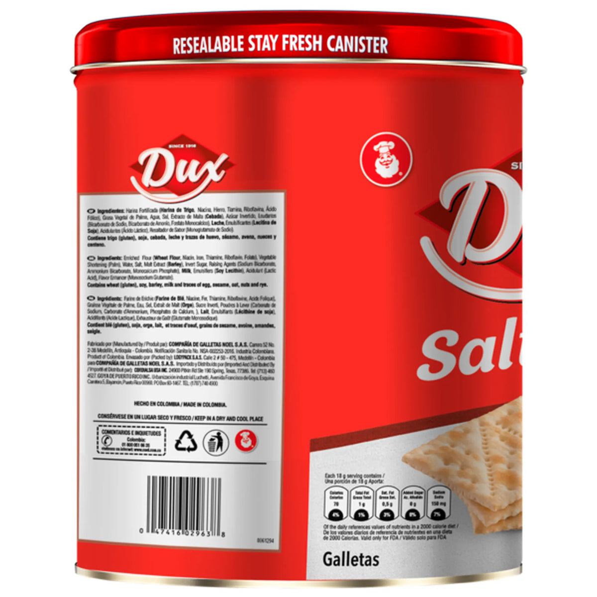 Dux Saltine Crackers, Original, 28 Ounce - Importadas de Colombia – Mi ...