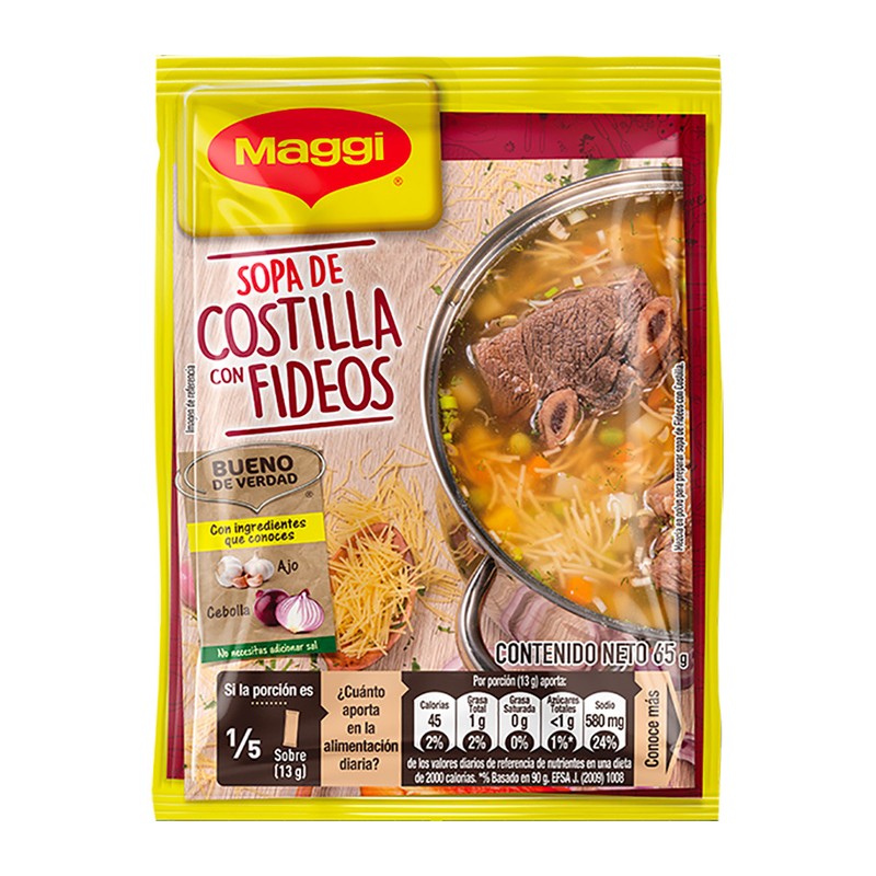 Sopa de fideos Maggi con costilla 65g – Mi Sabor a Colombia