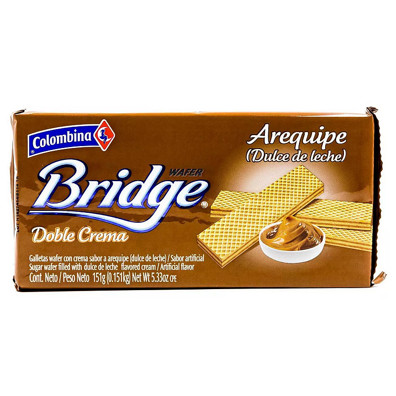 Galleta wafer Bridge COLOMBINA (5.53 oZ. / 151 grs.) – Mi Sabor a Colombia